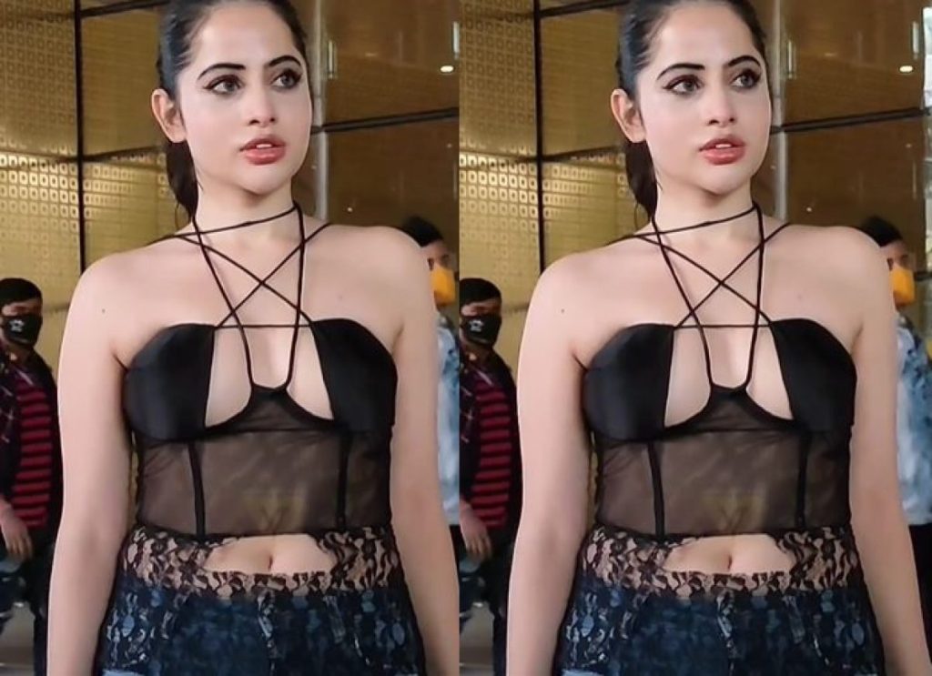 Urfi Javed crossed all limits, reached the airport wearing transparent innerwear over jeans ...