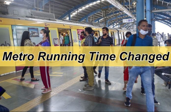 Metro Timing Change: Big Update! Change in metro running timings on ...