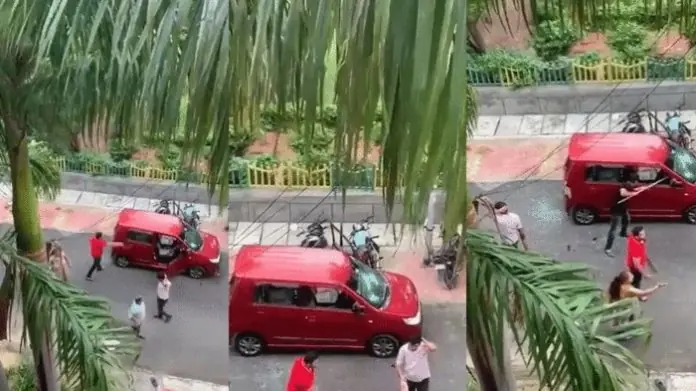Video: Clash between 2 families over car parking in Noida society ...